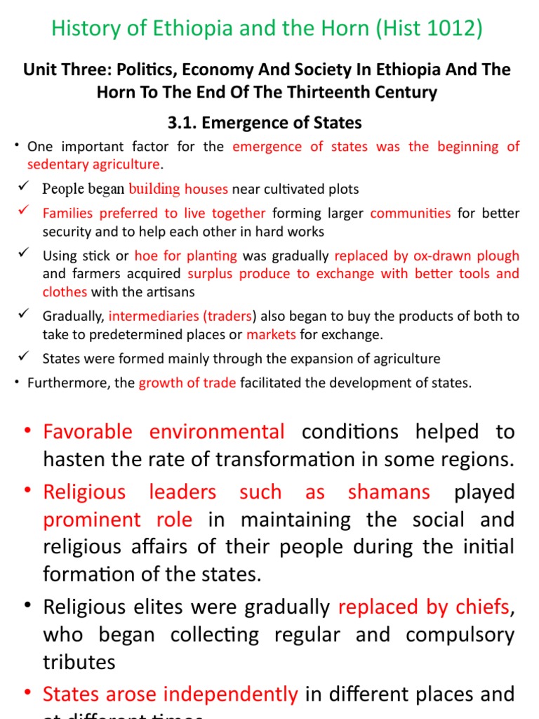 Politics and Society in Ethiopia's History | PDF | Ethiopia