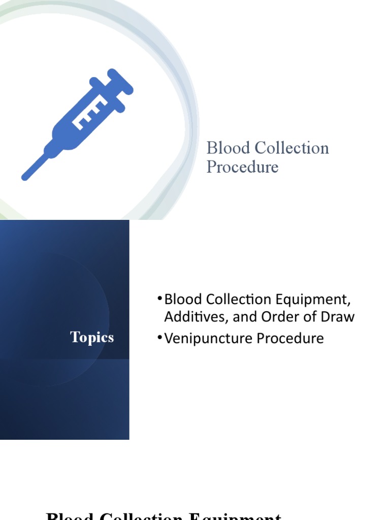 2.2. Blood Collection Procedure | PDF | Coagulation | Clinical Medicine