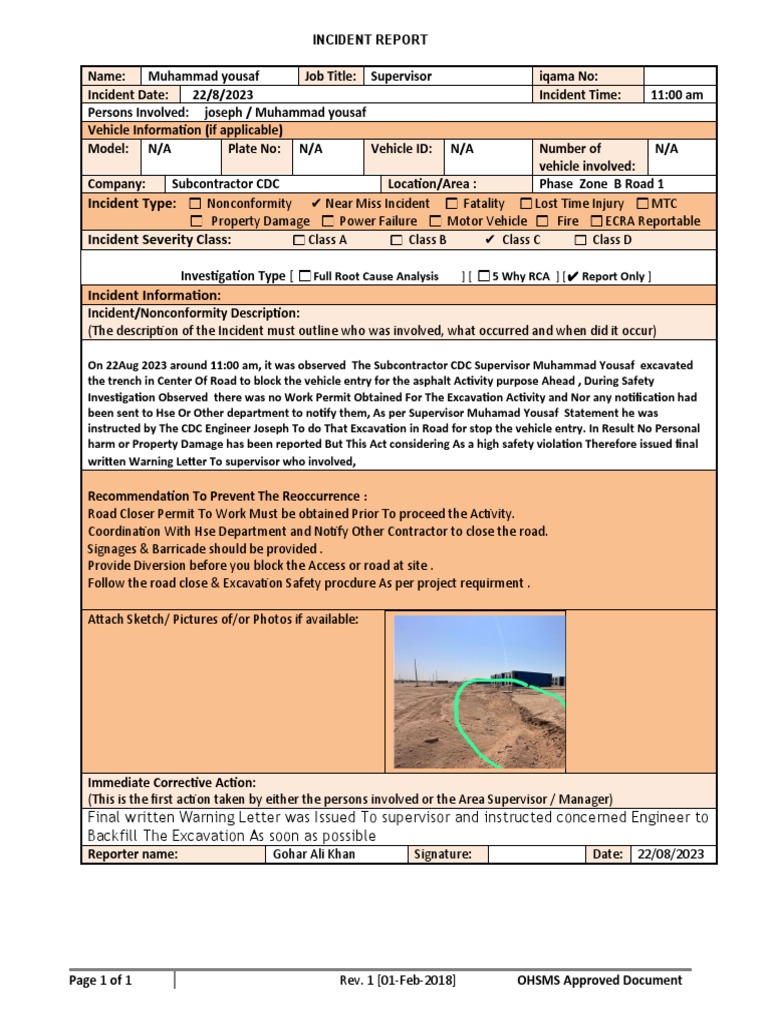 Incident Report | PDF