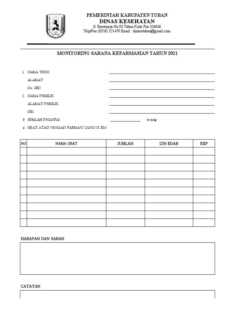 Form Monev Toko | PDF