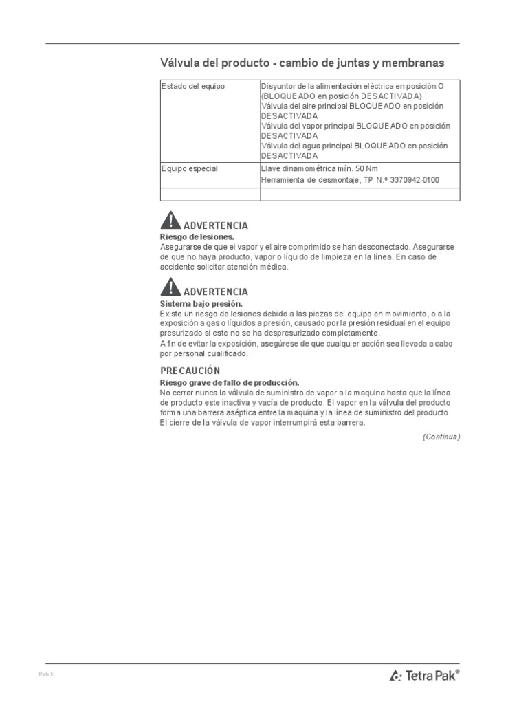 Product Valve Change Seals and Membranes - Spanish | PDF | Tuerca ...
