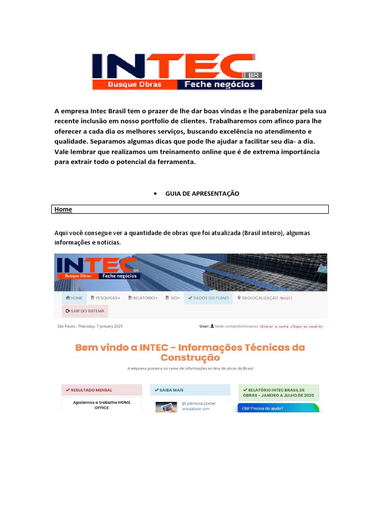 Sejam Bem Vindos A Intec Brasil - TUTORIAL | PDF | Microsoft Excel