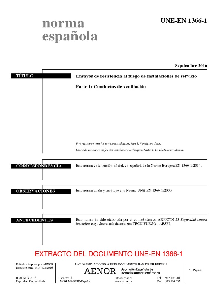 Ensayo de resistencia al fuego en ductos | PDF