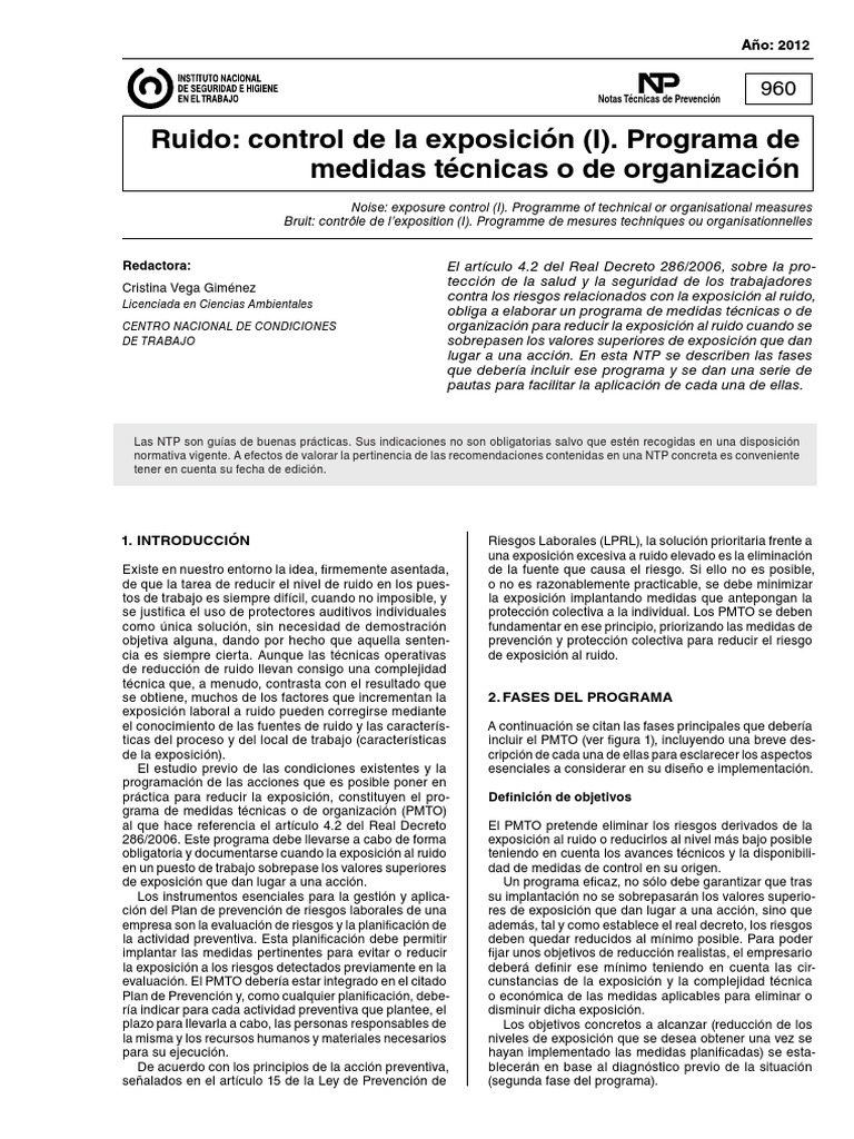 Ruido Control de Exposicion | PDF | Decibel | Business