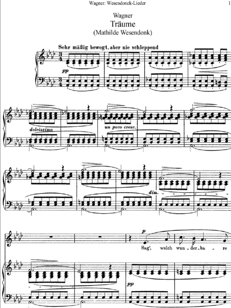 Träume - Richard Wagner | PDF