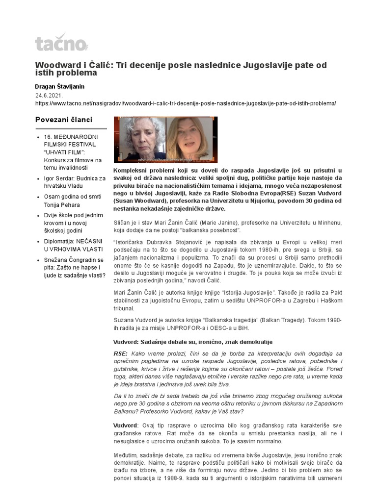 30 Godina Od Nestanka Jugoslavije | PDF