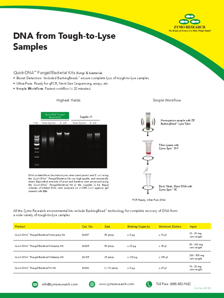 d6005 Quick-dna Fungal-bacterial Miniprep Kit2 | PDF