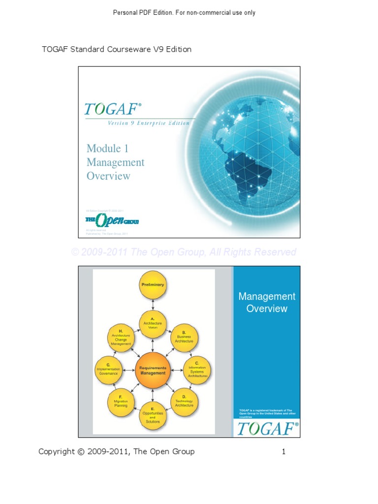 TOGAF V9 M1 Management Overview | PDF | Enterprise Architecture | Computing