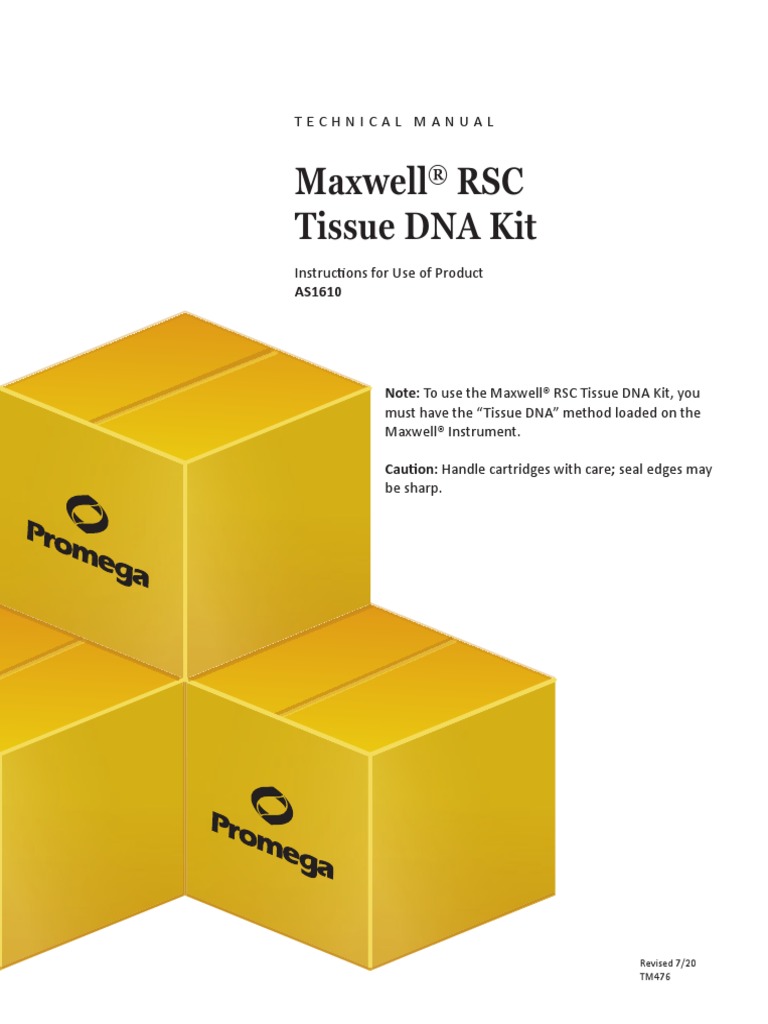tm476 Maxwell RSC Tissue Dna Kit | PDF | Gel Electrophoresis ...