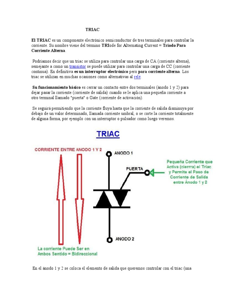 Guía del TRIAC para Control de CA | PDF | Corriente eléctrica ...