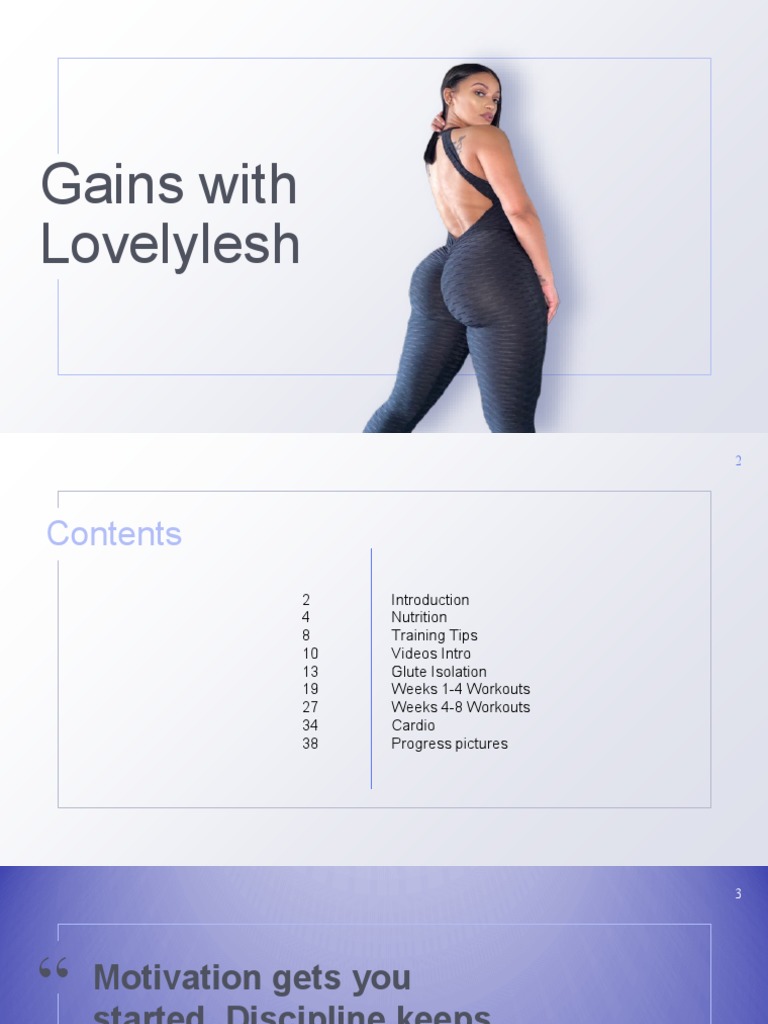 Lovelylesh Gains Workout Guide | PDF | Weight Training | Physical Exercise