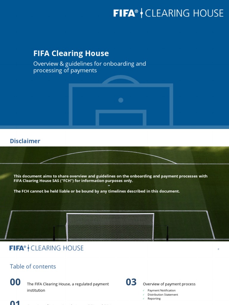 FIFA Clearing House Onboarding Guide | PDF | Information | Regulatory ...