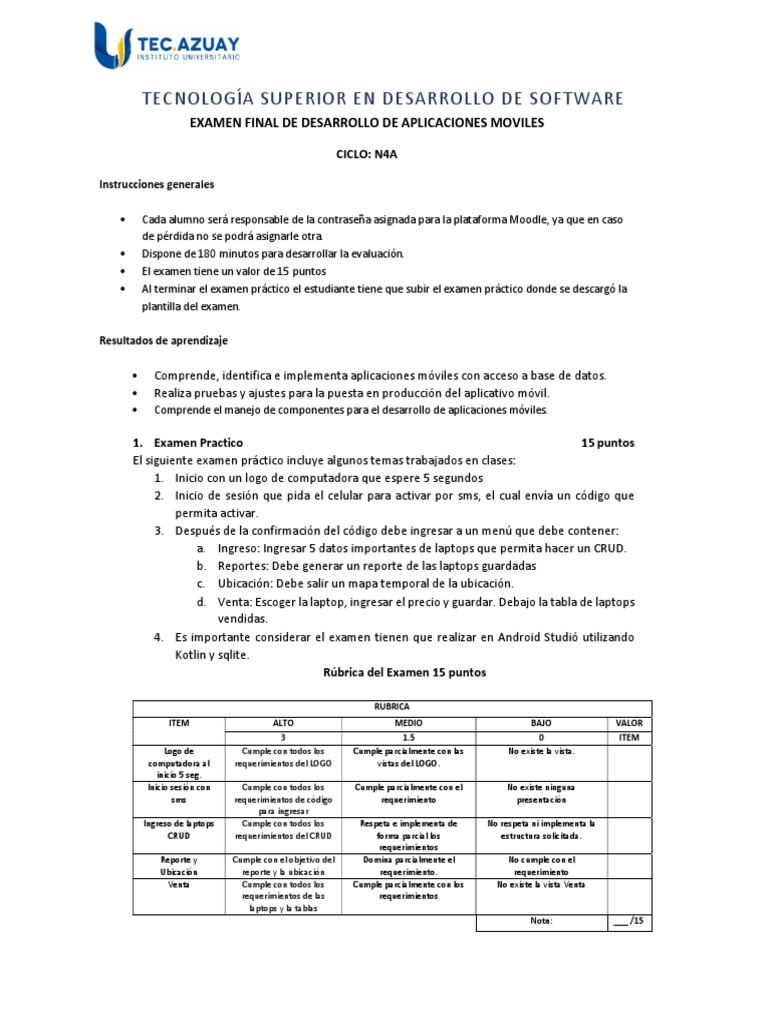 DMV03 N4a Iefinal | PDF | Aplicación movil | Software de la aplicacion