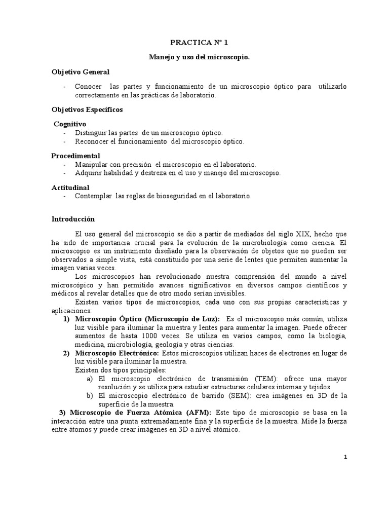 Practica 1 Micro de Alimentos | PDF | Microscopio | Resolución angular