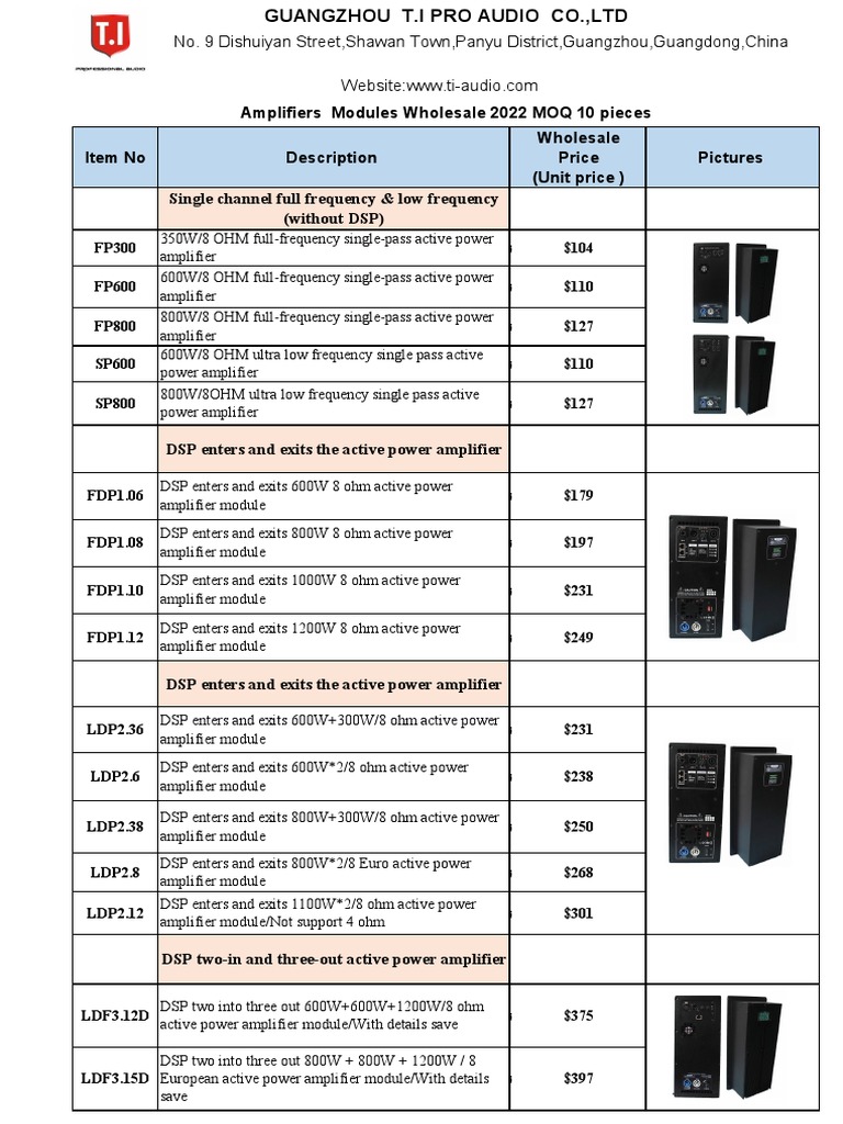 有源模块Active Amps Module Wholesale 2022 | PDF | Amplifier | Computer ...