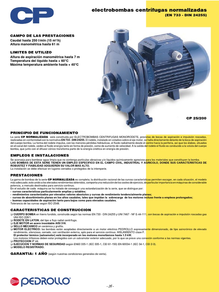 Bomba CP 25 | PDF | Bomba | Cantidad