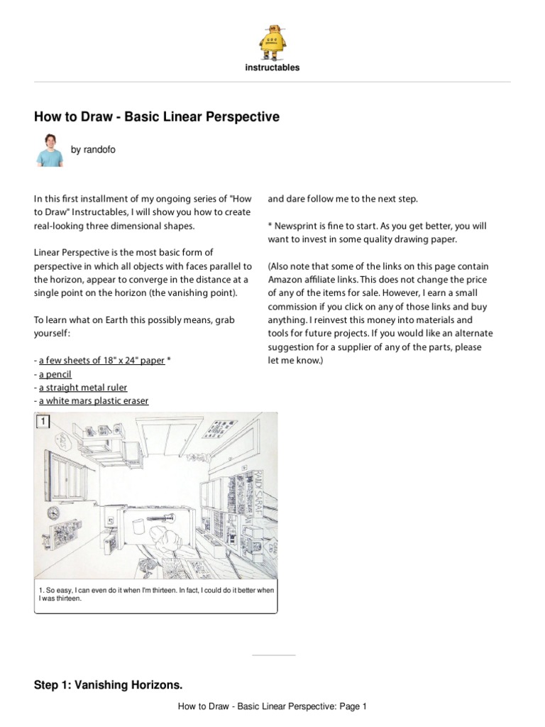 How To Draw Basic Linear Perspective | PDF | Horizon | Perspective ...