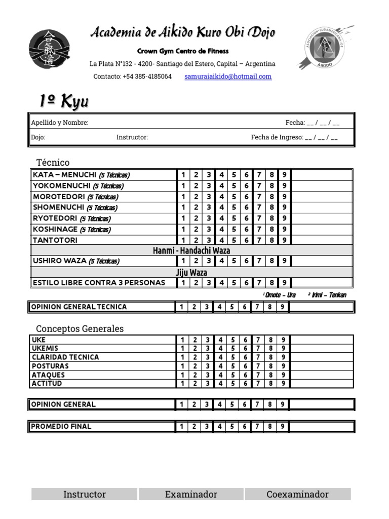Fichas de Examenes - 1 KYU Kuro | PDF | Filosofía japonesa | Tao
