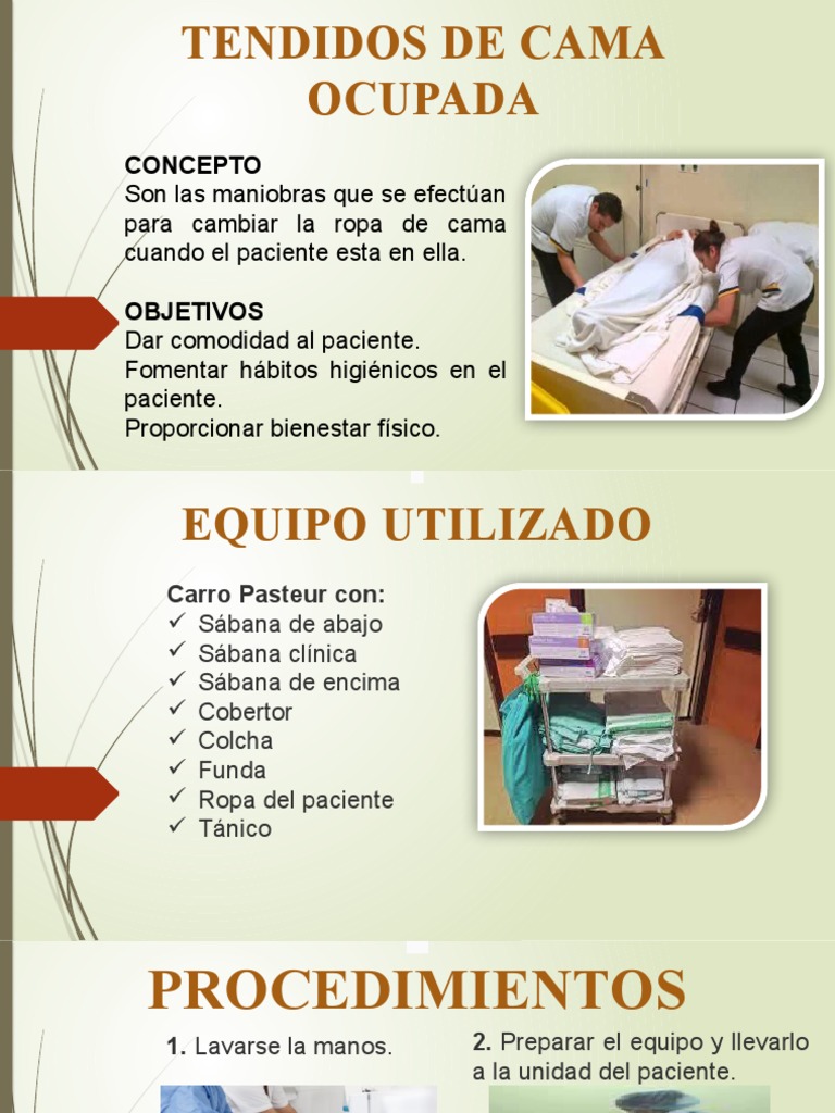 Tendido de Cama Con Paciente | PDF | Lecho