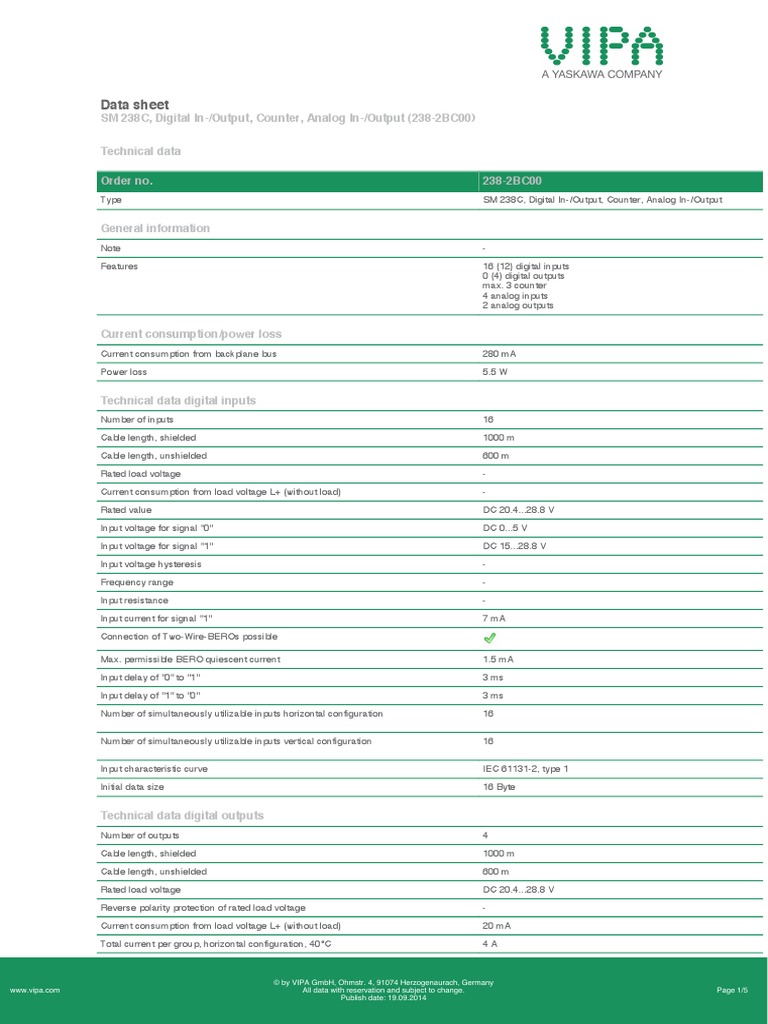 SM 238C Technical Specifications | PDF | Electrical Resistance And Conductance | Power Supply