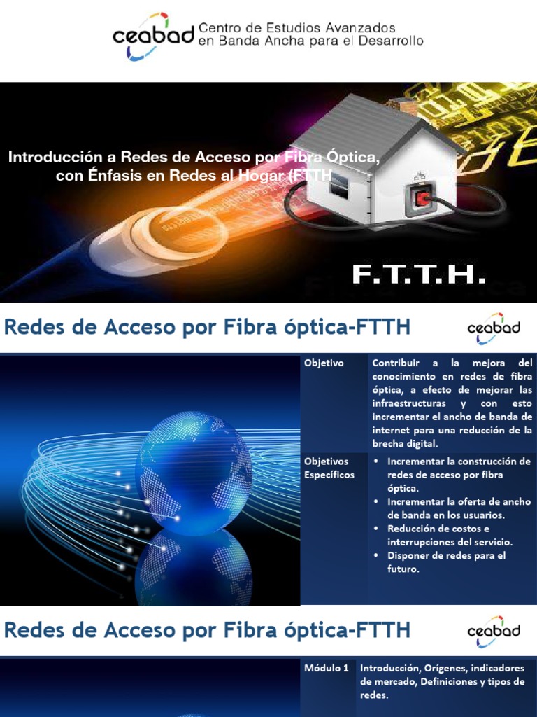 Webinar 0-Introducción A Redes de Acceso Por Fibra Óptica, Con Énfasis en Redes Al Hogar FTTH ...