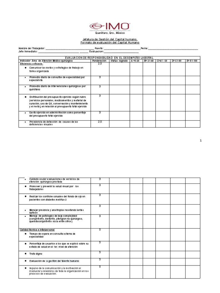 Formato Correcto de Evaluacion | PDF