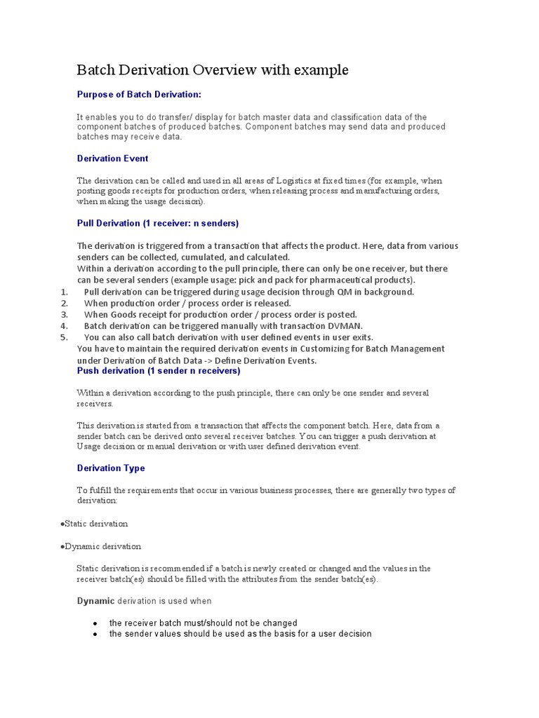 Batch Derivation Overview With Example | PDF | Computer Science ...