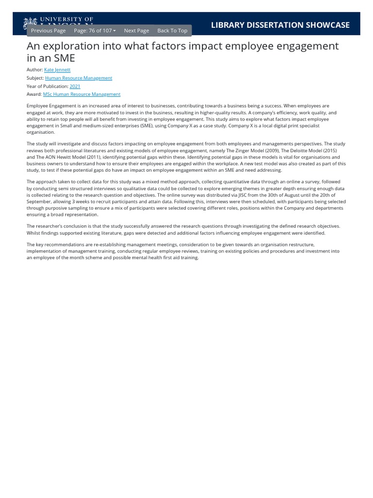 University of Lincoln Library Dissertation Showcase - An Exploration ... University of Lincoln Library Dissertation Showcase - An Exploration ...
