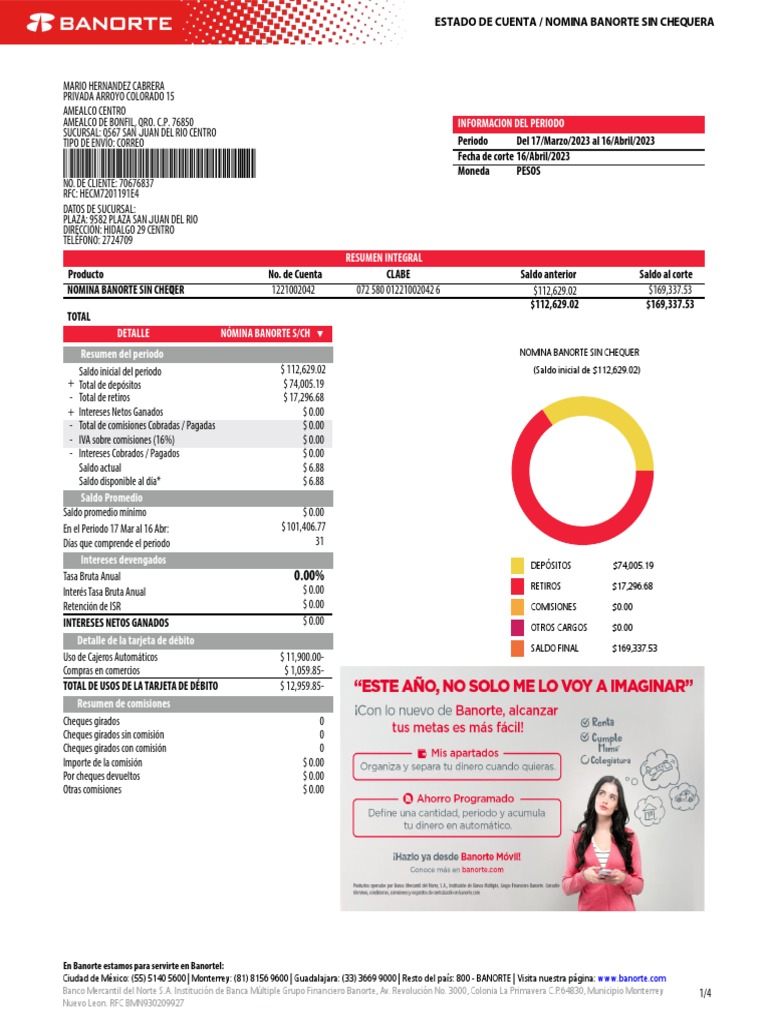Banorte Mario Abril 2023 | PDF