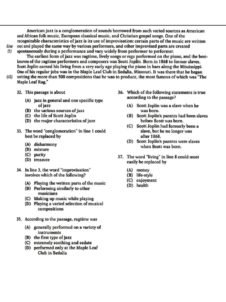 Reading Quiz 2 5B | PDF
