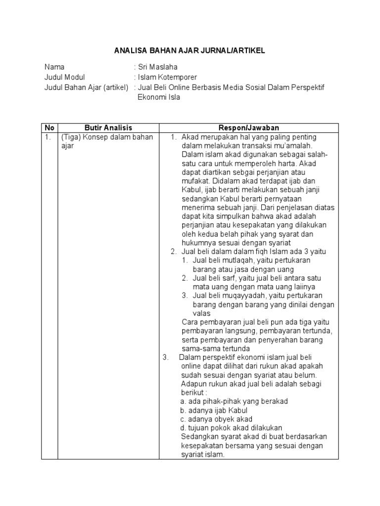Analisis Modul 2 KB2 | PDF