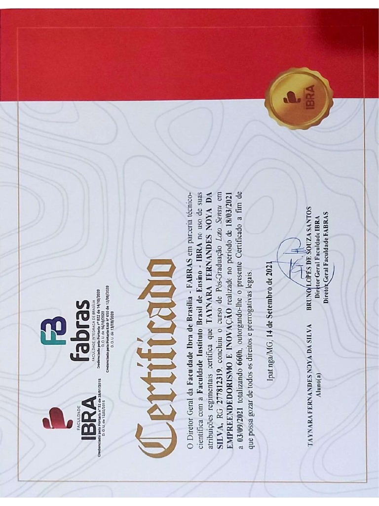 1.1 Certificado Ibra | PDF