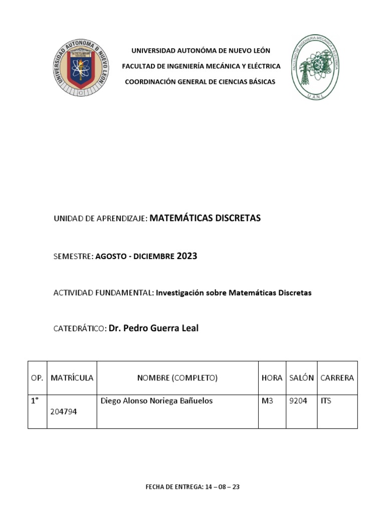 Portada Mate Discretas | PDF