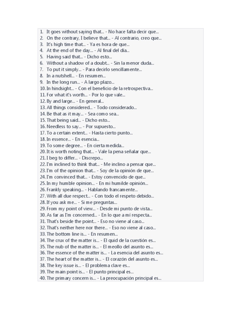 50 Frases en Ingles | PDF
