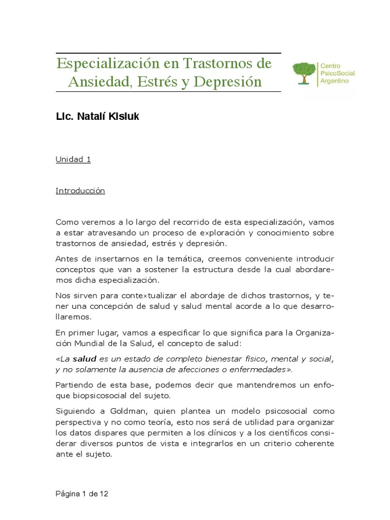 Clase 1 Ans | PDF | Las emociones | Ansiedad