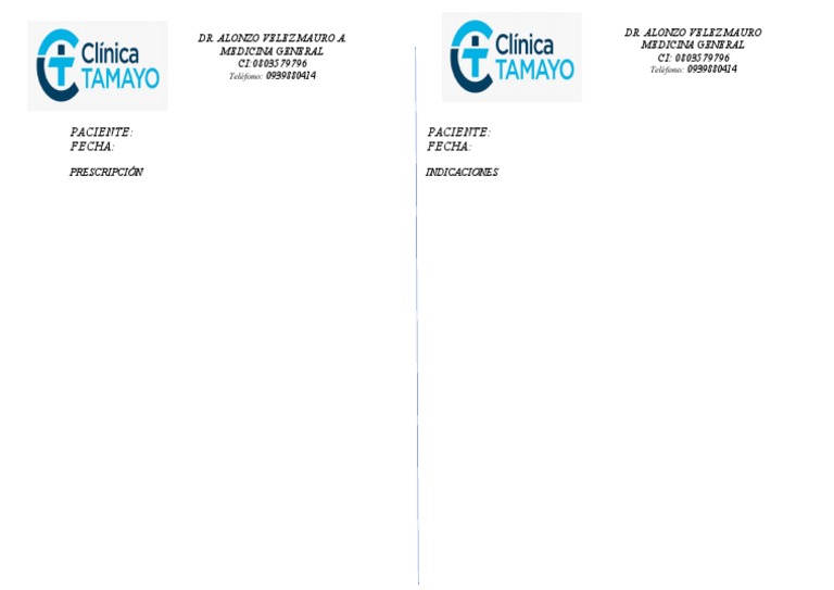 Receta Dr. Alonzo | PDF