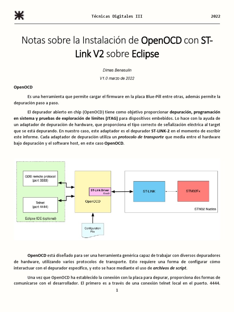 Notas Sobre La Instalación De Openocd Para Stlink V2 Pdf 