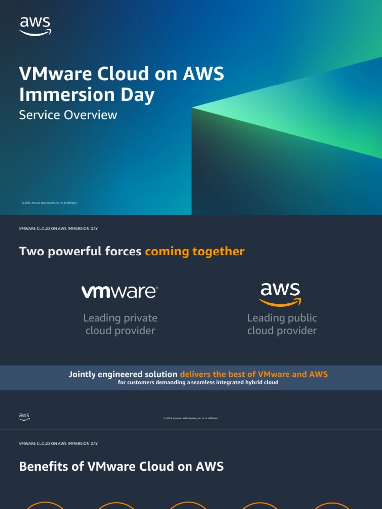 01 VMConAWS Immersion Day-Service Overview-Feb 2023 (46127) | PDF ...
