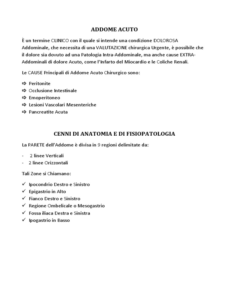 Addome Acuto | PDF
