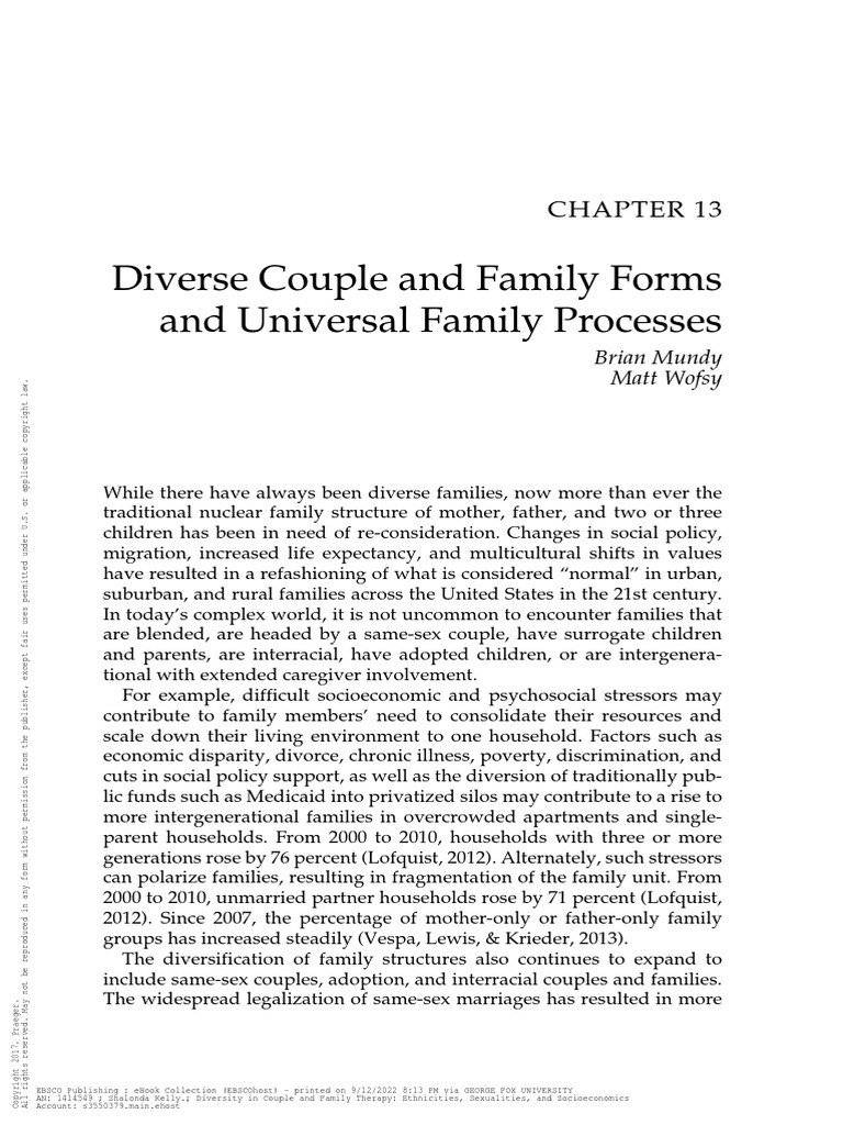 Diversity in Couple and Family Therapy Chapter 17 | PDF | Grandparent | Stepfamily