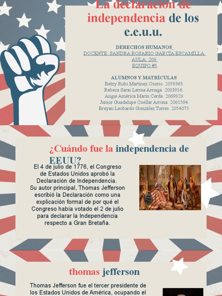 Revolución EEUU | PDF | Declaración de independencia de los Estados Unidos | Thomas Jefferson