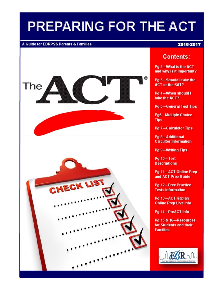 ACT Guide For Parents Families | Download Free PDF | Act (Test) | Sat