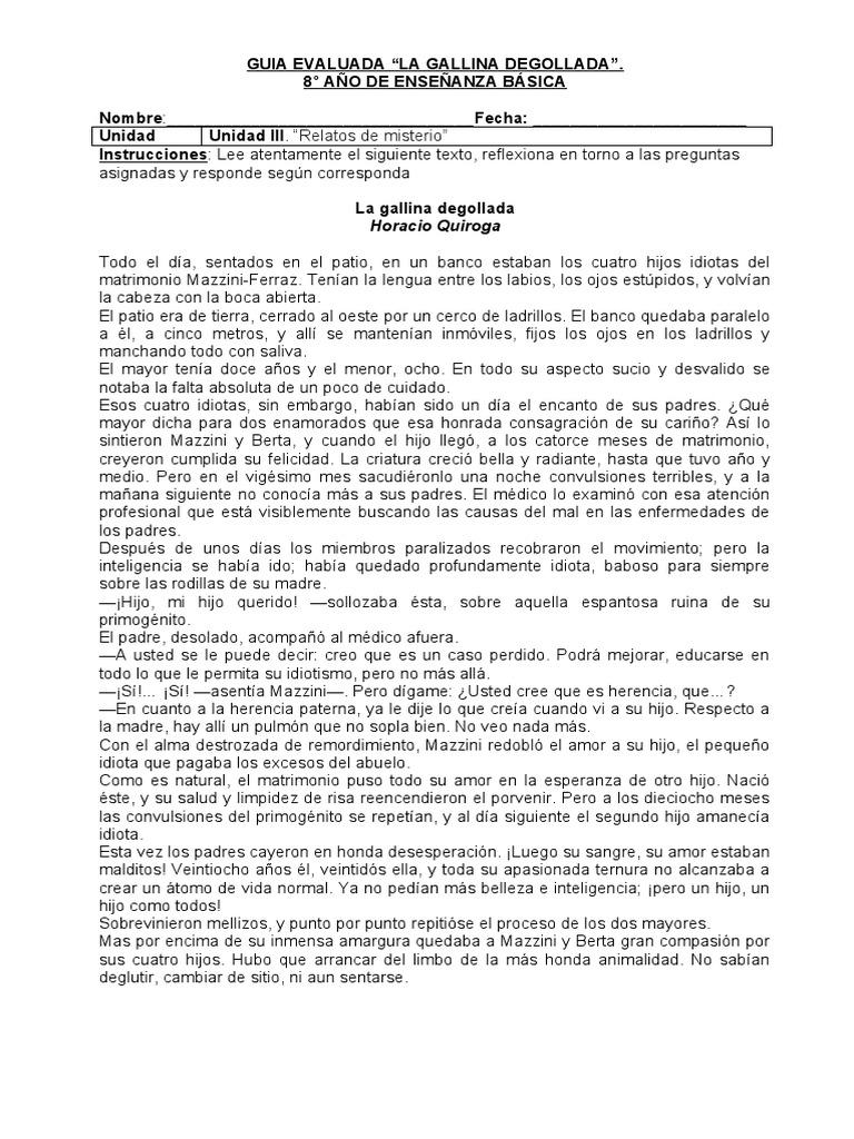 GUIA LA_GALLINA_DEGOLLADA | PDF