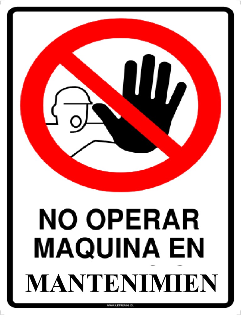 No Operar Maquina en Mantemiento | PDF