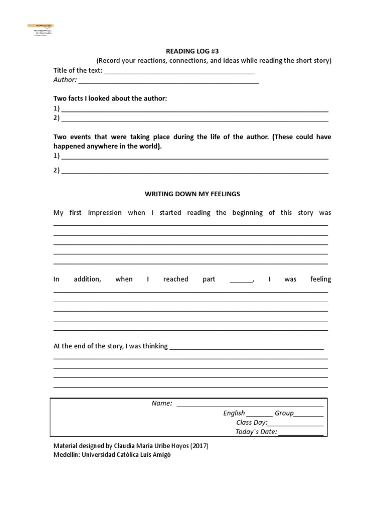 Reading Log 3 | PDF