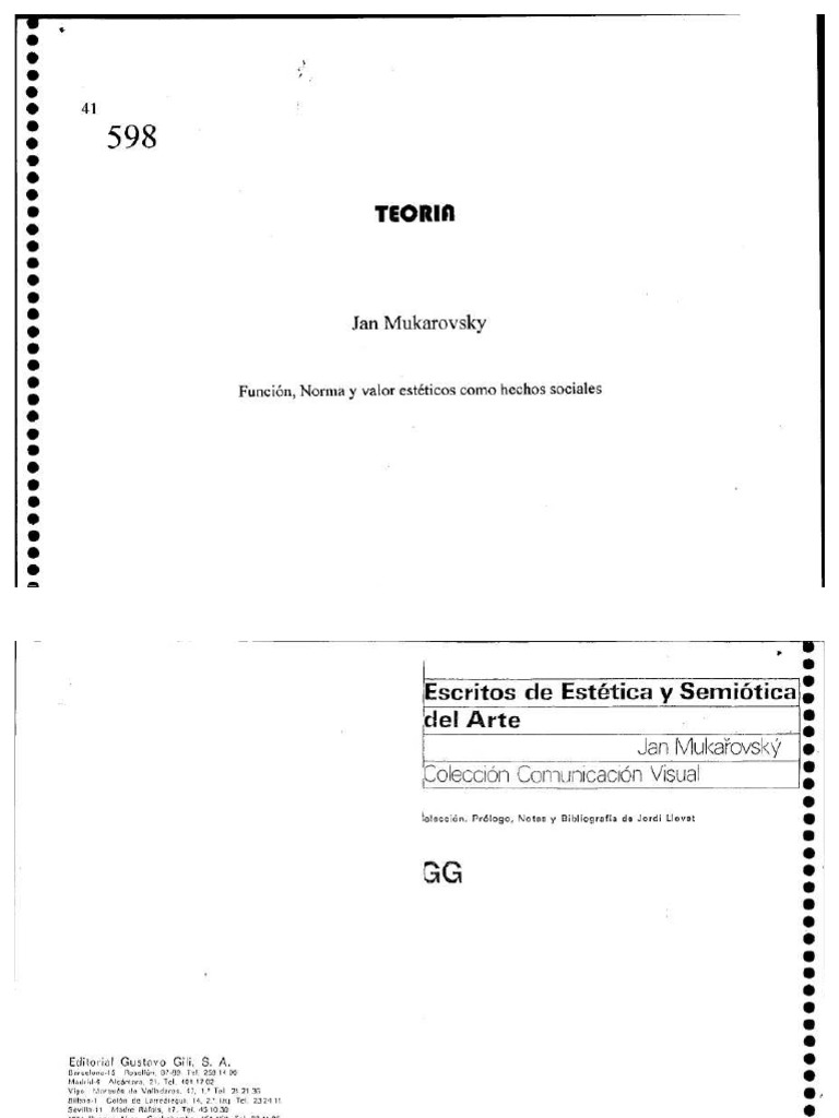 Qdoc - Tips Mukarovsky Funcion Norma y Valor Esteticos Como He | PDF