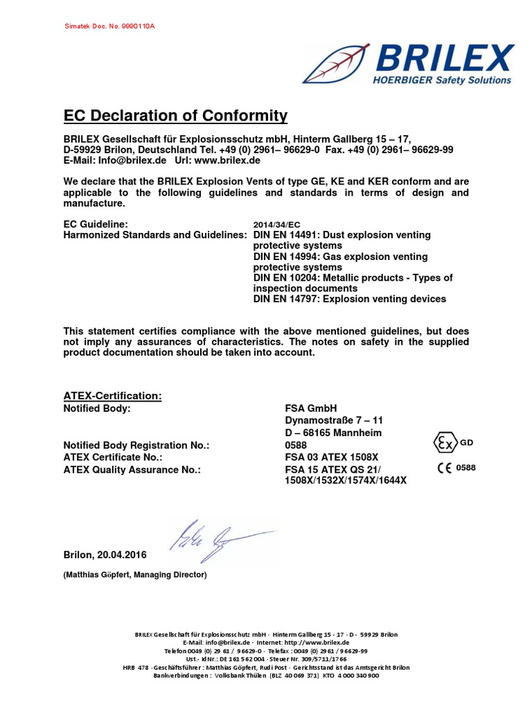 9990110A - EC Declaration | PDF