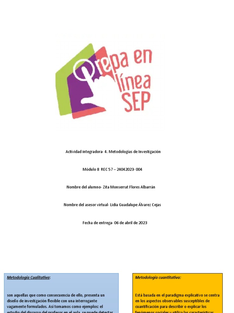 Floresalbarran Monserrat M08S2AI4 | PDF | Método científico | Ciencias ...