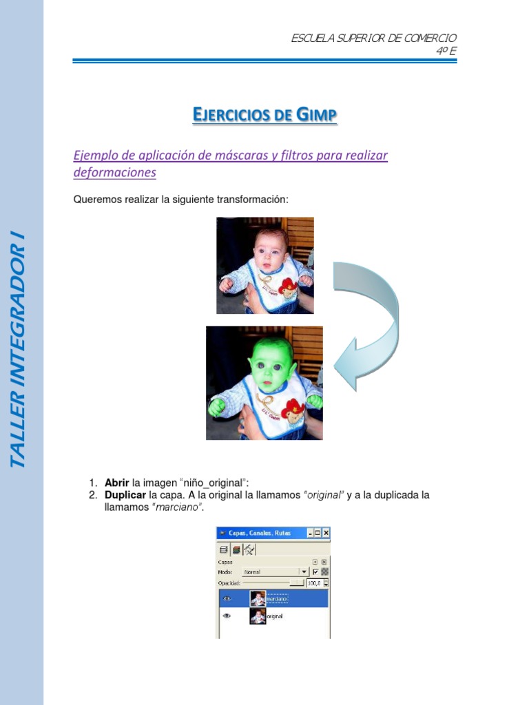 Ejercicios de Gimp 13 | PDF | Imagen | Gráficos de computadora