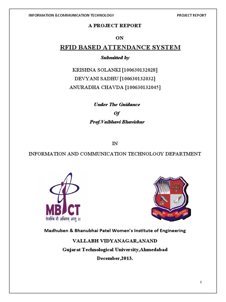 Final Year Report GTU BE Electrical | PDF